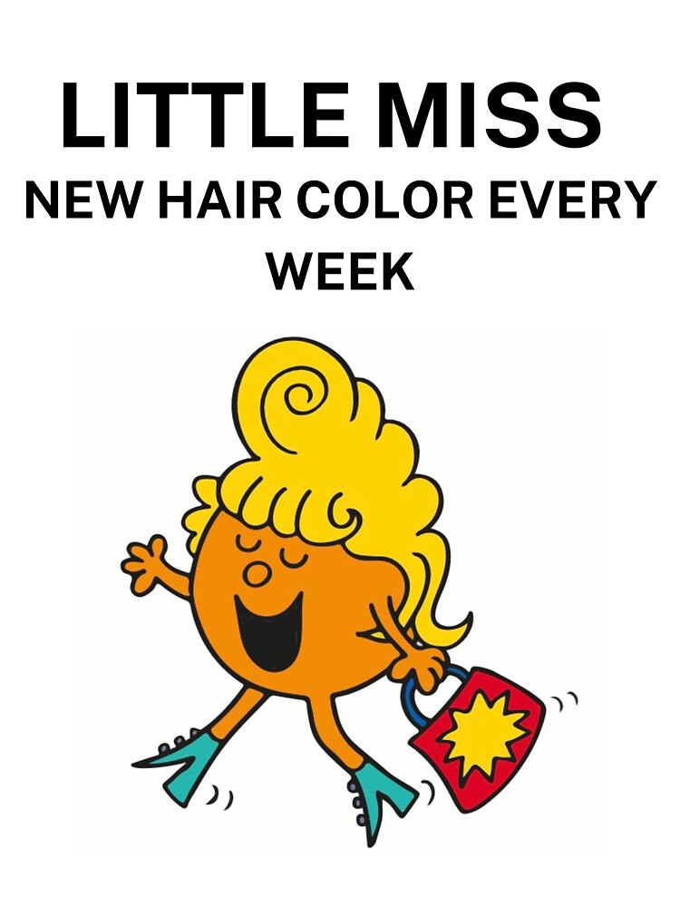 "Little Miss New Hair Color" Sticker for Sale by Scrapbookpower | Redbubble