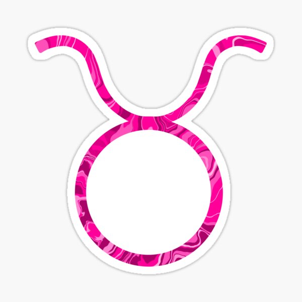"Pink Marble Taurus Zodiac Sign" Sticker for Sale by eseasea | Redbubble