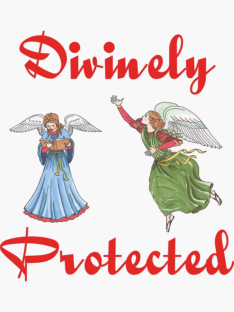 "divinely protected" Sticker for Sale by adilGue | Redbubble