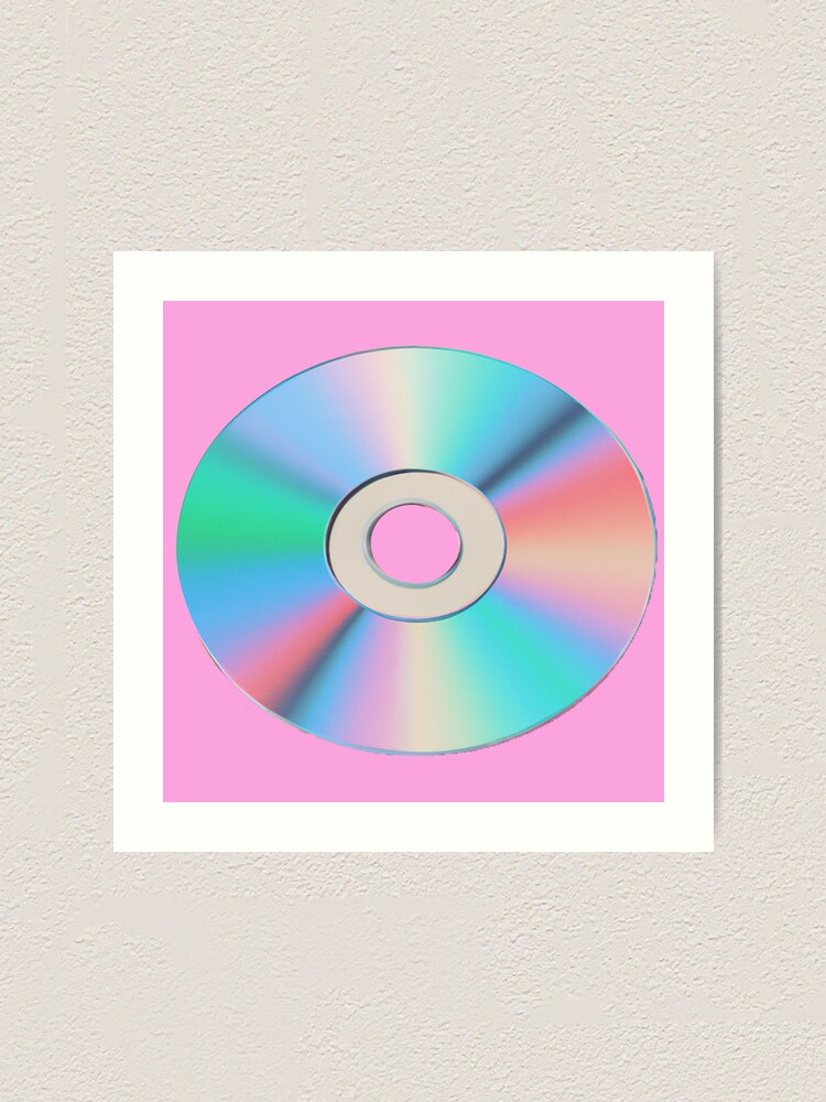 "a compact disc, in the vaporwave style of the 90s, pastel color ...