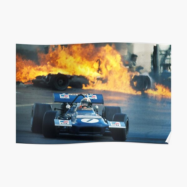"Jackie Stewart Jarama 1970 F1 Fire Picture" Poster for Sale by F1 ...