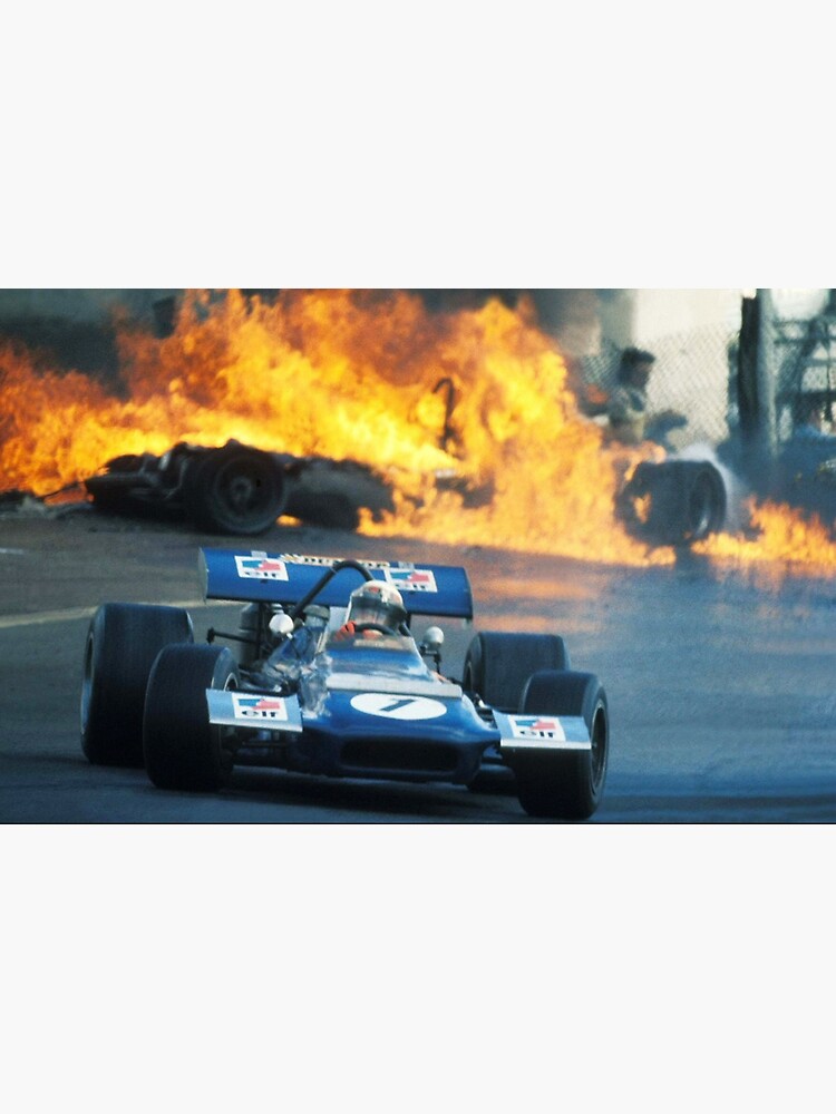 "Jackie Stewart Jarama 1970 F1 Fire Picture" Sticker for Sale by F1 ...