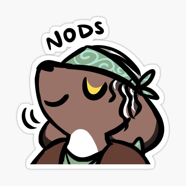 "sage mouse nods" Sticker for Sale by snowysaur | Redbubble
