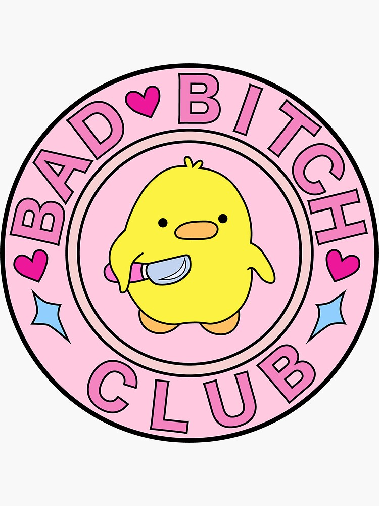 "Bad Duck Club" Sticker for Sale by EmmaMaeDesigns | Redbubble