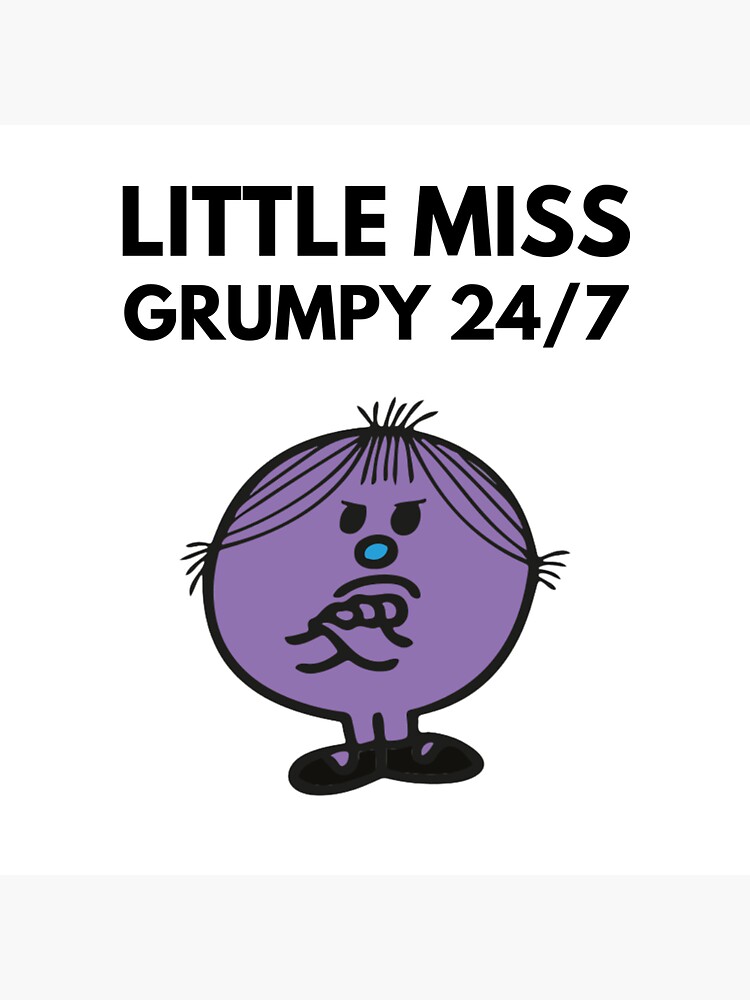 "Little Miss Grumpy 24/7" Sticker for Sale by SkortStickers | Redbubble
