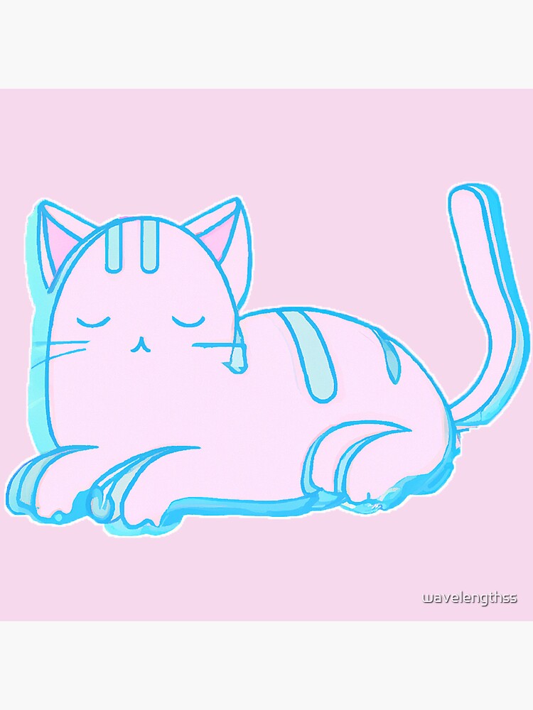 "a cat in the vaporwave style of the 90s, pastel color palette" Art ...