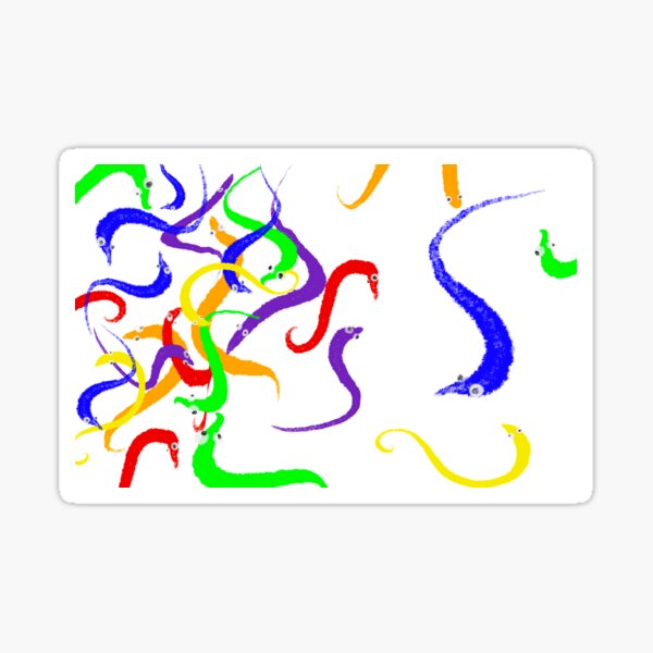 "Worms Worms Worms" Sticker for Sale by spookiebirdie | Redbubble