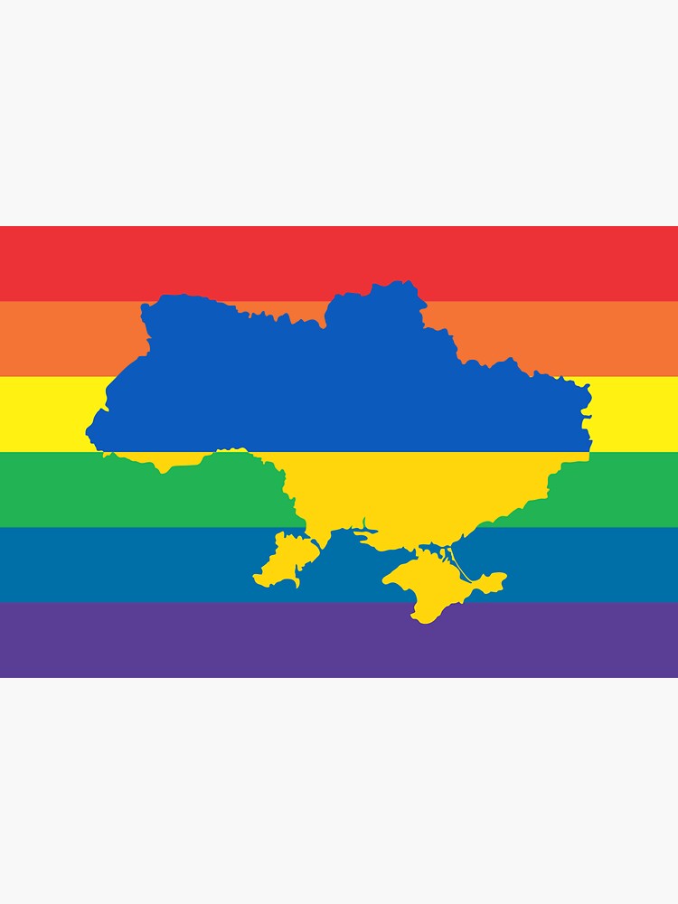 "Ukraine LGBT Pride Flag" Sticker for Sale by putaflagonit | Redbubble