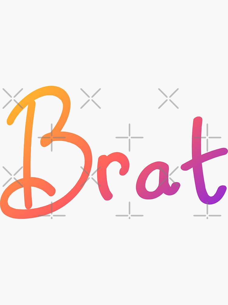 "Brat multi color " Sticker for Sale by SpankoPodcast | Redbubble