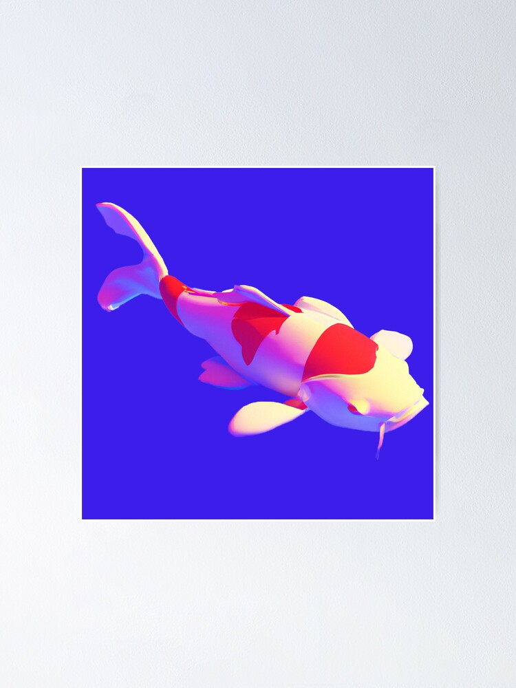" a koi fish, in the vaporwave style of the 90s, 3d rendered, pastel ...
