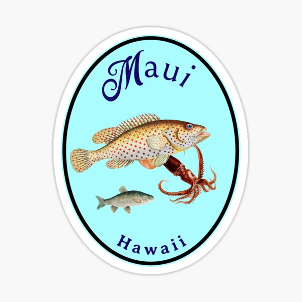 "Maui Hawaii Seafood" Sticker for Sale by Destination88 | Redbubble