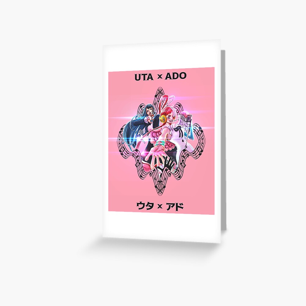 "Uta and Ado singer pink Poster Design Original " Greeting Card for ...