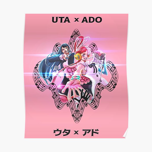 "Uta and Ado singer pink Poster Design Original " Poster for Sale by ...