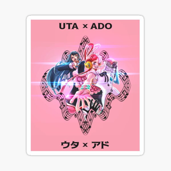 "Uta and Ado singer pink Poster Design Original " Sticker for Sale by ...
