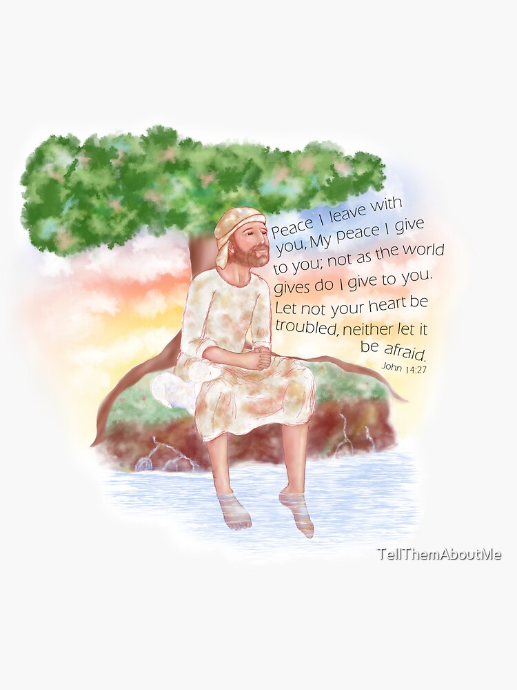 "Jesus' Peace" Sticker for Sale by TellThemAboutMe | Redbubble