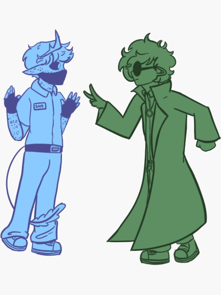 "Wilbur and Sam DSMP Turning Red " Sticker for Sale by DRIAXD | Redbubble