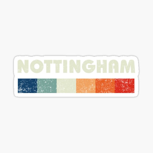 "Nottingham Vintage 90s" Sticker for Sale by NNNostalgia | Redbubble