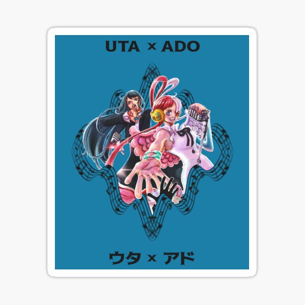 "Copie de Uta and Ado singer blue Poster Design Original " Sticker for ...