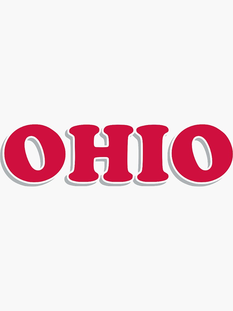 "OHIO Text" Sticker for Sale by FanZoo | Redbubble