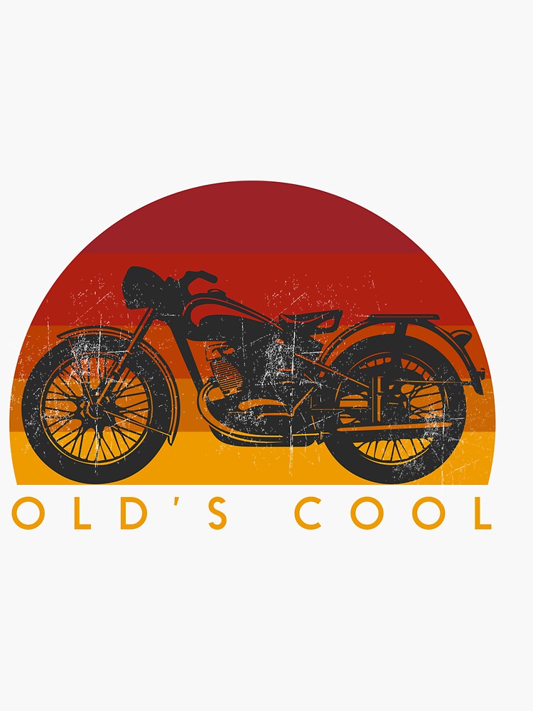 "Old Cool's, Classic Bike or Motorcycle" Sticker for Sale by BnrKhan ...