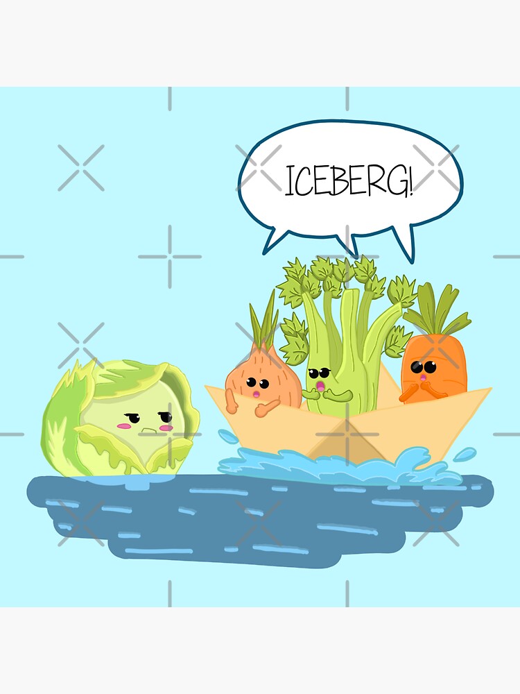 "Iceberg" Sticker for Sale by ClmsyStudio | Redbubble