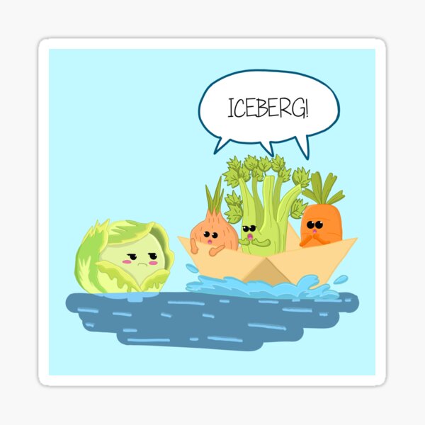 "Iceberg" Sticker for Sale by ClmsyStudio | Redbubble