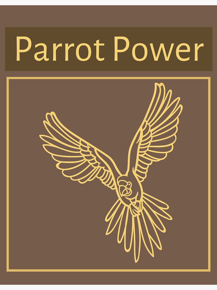 "Parrot Power" Sticker for Sale by WerkCulture | Redbubble