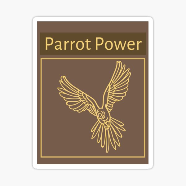 "Parrot Power" Sticker for Sale by WerkCulture | Redbubble