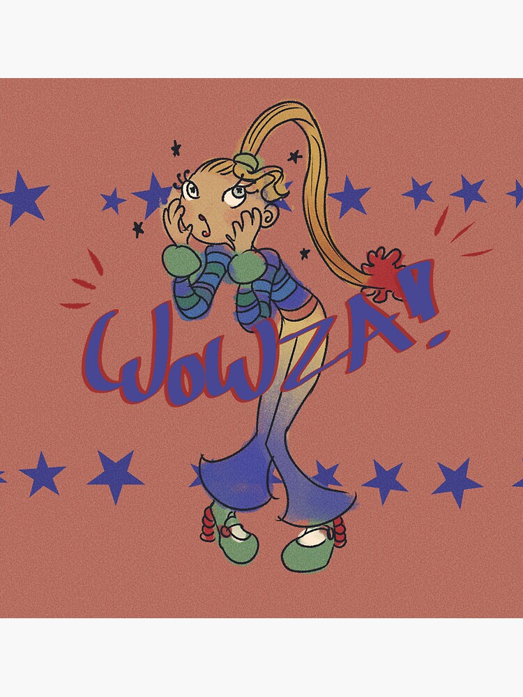 "wowza girl" Sticker for Sale by Dayakuracy | Redbubble