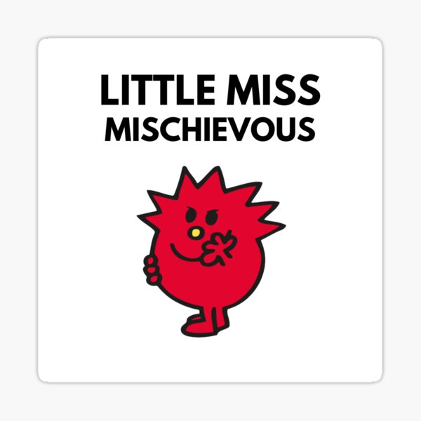 "Little Miss Mischievous" Sticker for Sale by SkortStickers | Redbubble