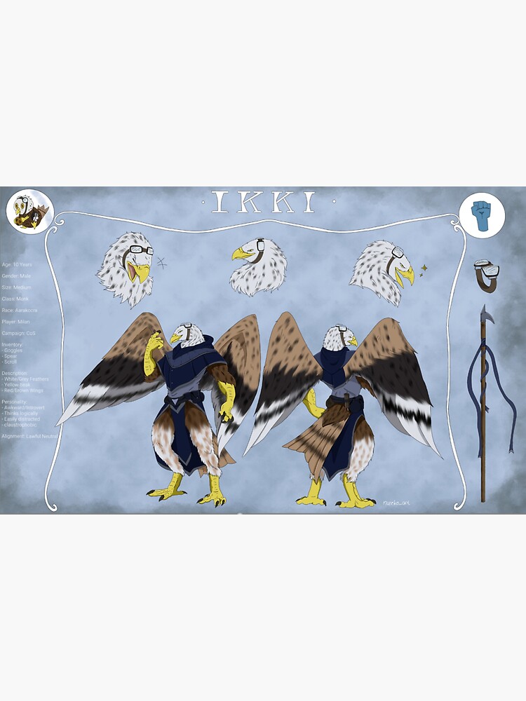 "Aarakocra by nureko_art" Sticker for Sale by Nureko | Redbubble