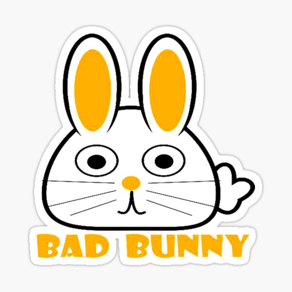 "Bad Bunny Art" Sticker for Sale by coppie1s | Redbubble