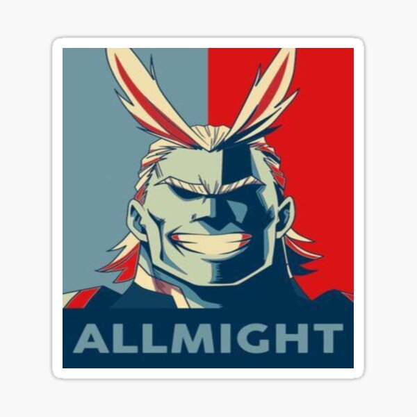 "My Hero Academia All-MIght" Sticker for Sale by graybarton | Redbubble