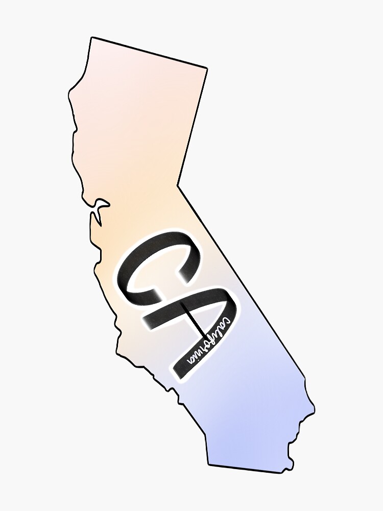 "California Outline" Sticker for Sale by dinooart | Redbubble