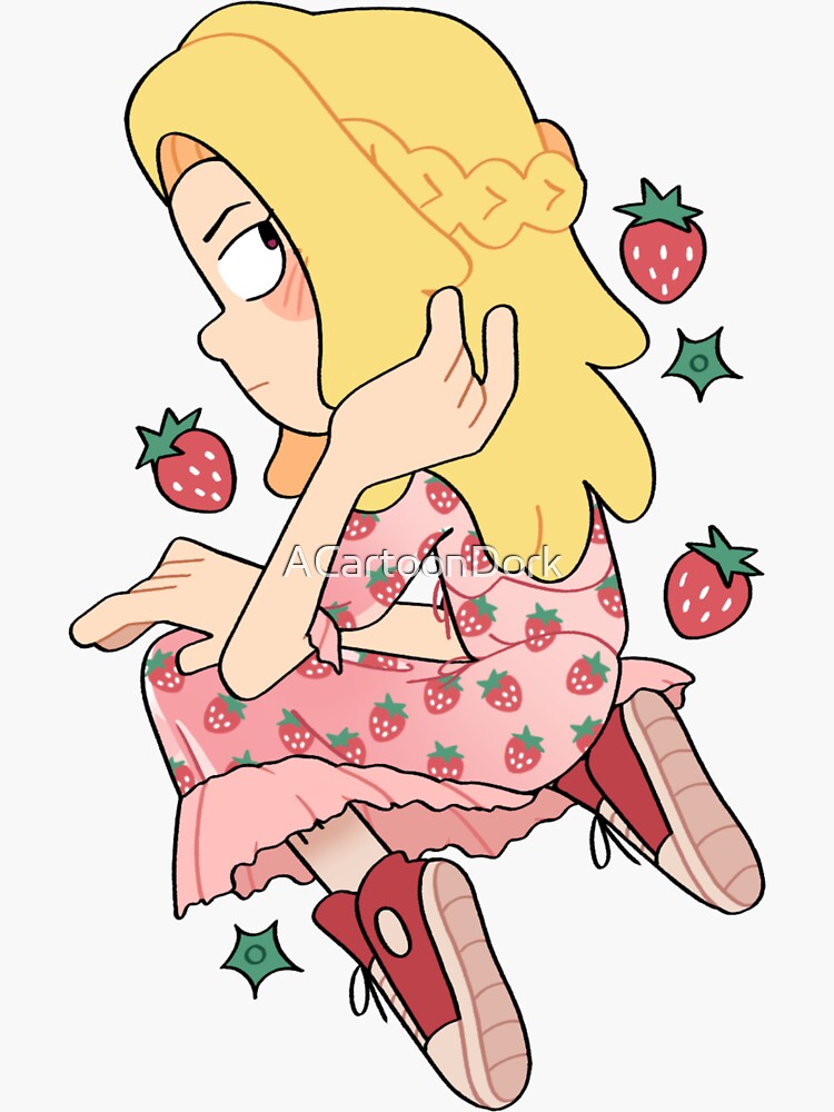 "Amphibia Strawberry Dress Sasha Sticker" Sticker for Sale by ...