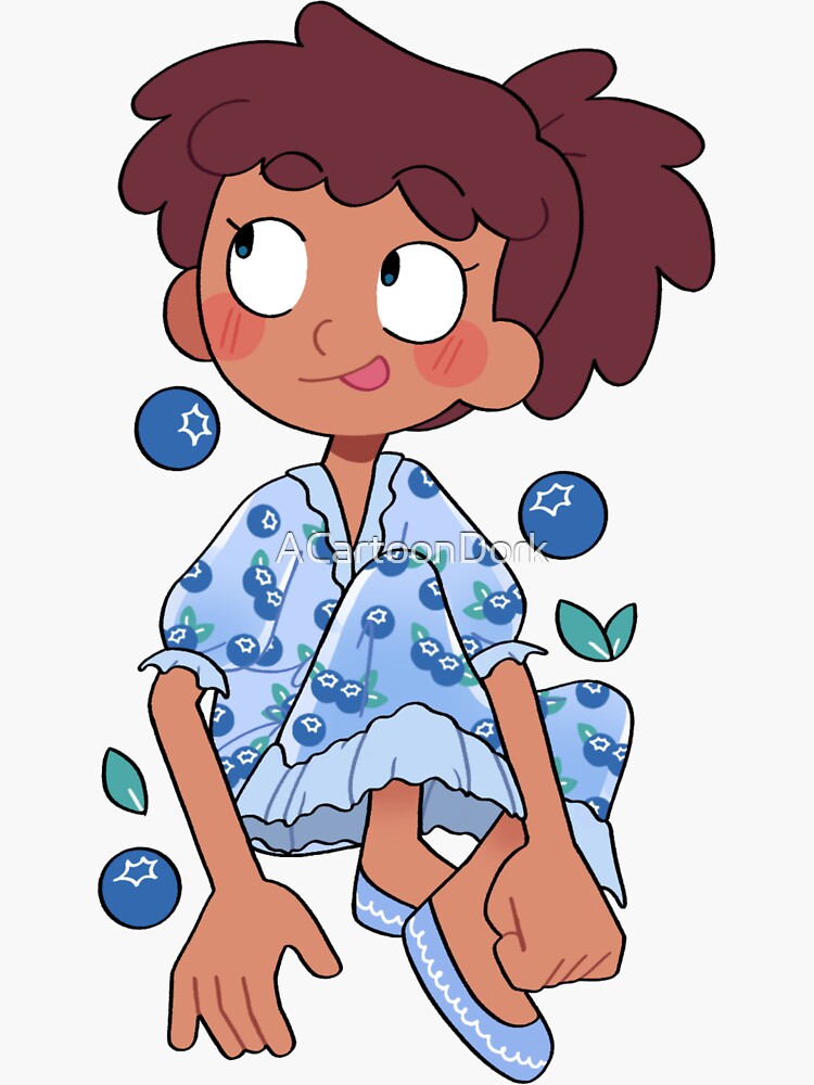 "Amphibia Blueberry Dress Anne Sticker" Sticker for Sale by ...