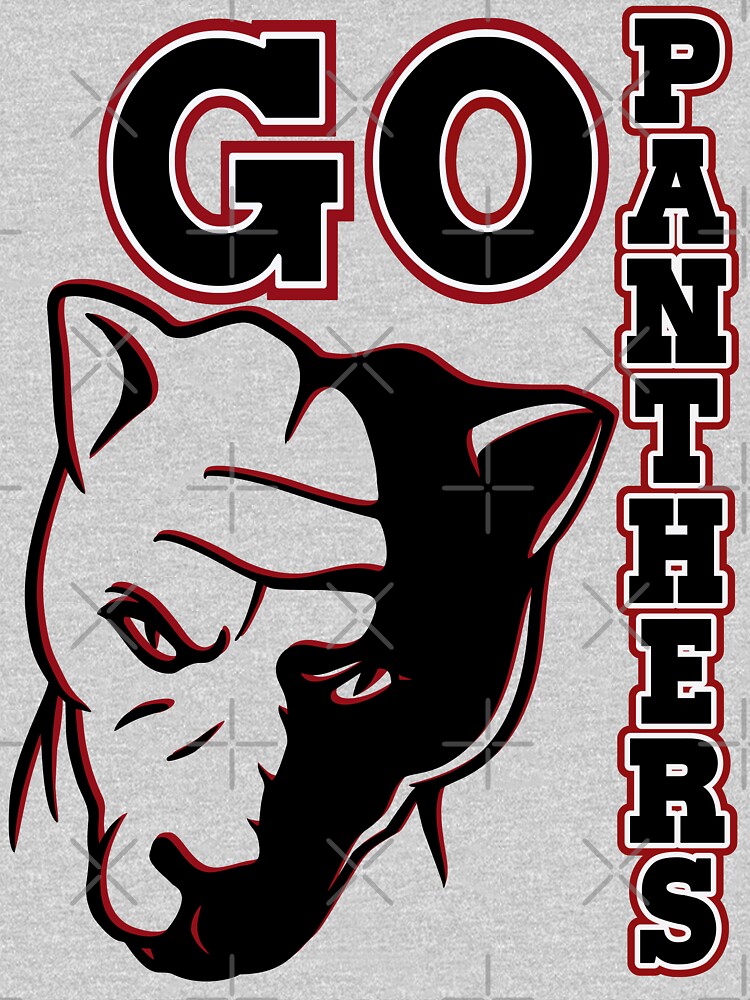 "Go Panthers Sports Team Spirit Design in Black and Maroon" T-shirt for ...