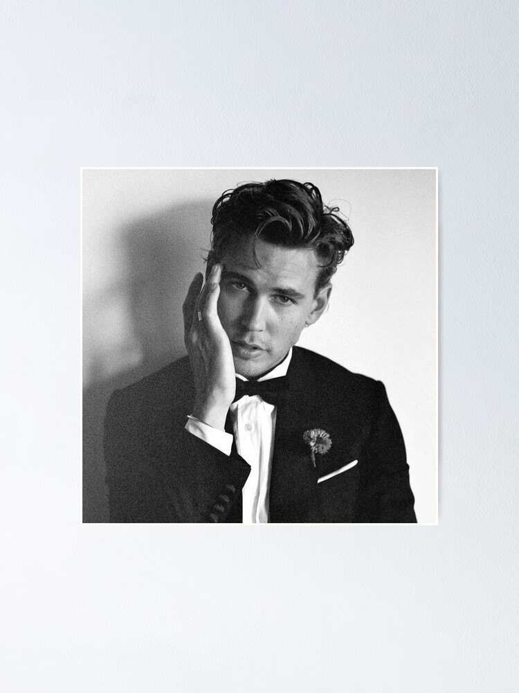 "austin butler elvis b&w" Poster for Sale by lesliewiliams | Redbubble