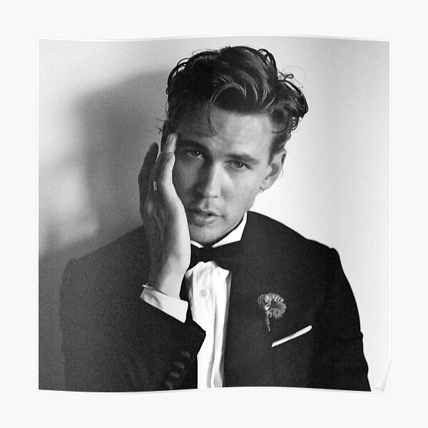 "austin butler elvis b&w" Poster for Sale by lesliewiliams | Redbubble