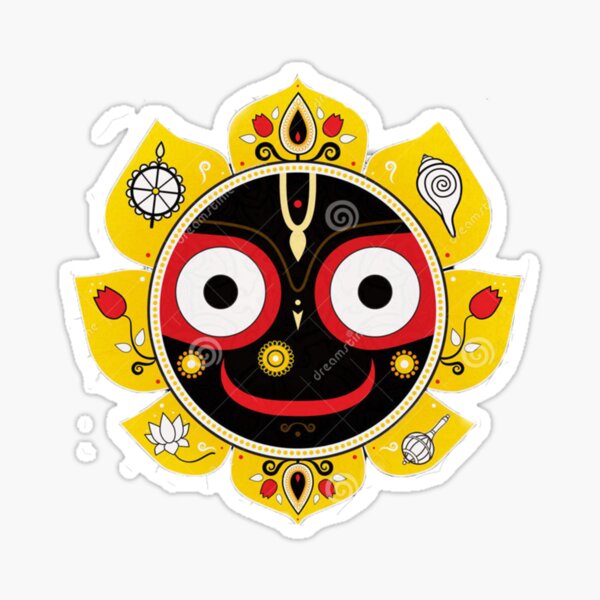 "jagannath logo " Sticker for Sale by LittleYorkshire | Redbubble