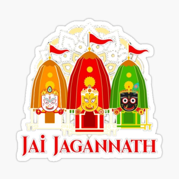 "Jai Jagannath Rath Yatra " Sticker for Sale by LittleYorkshire | Redbubble