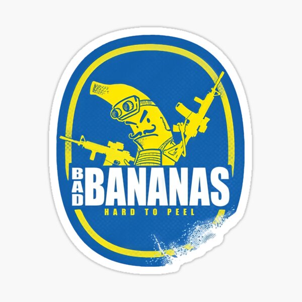 "Bad Bananas - Hard to Peel" Sticker for Sale by JoshEdgar | Redbubble