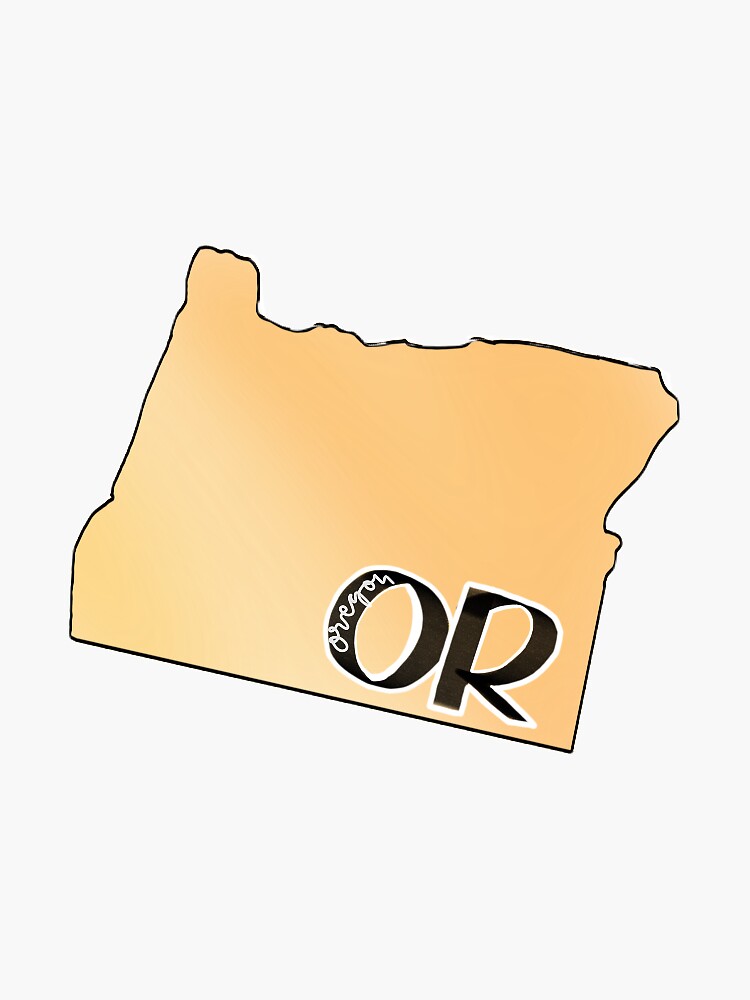 "Oregon Outline" Sticker for Sale by dinooart | Redbubble