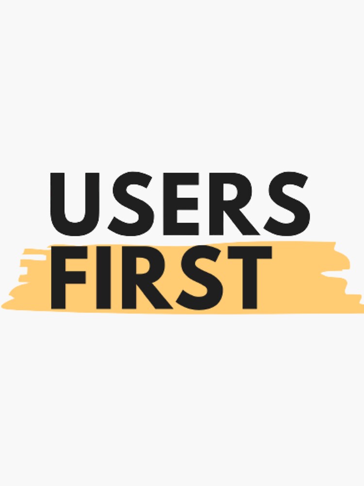 "Users First " Sticker for Sale by Chernobyle | Redbubble