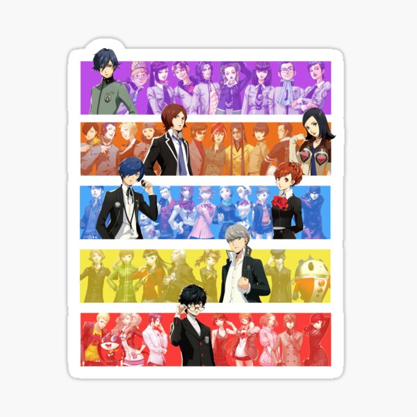 "Persona Series Characters" Sticker for Sale by crocrubies | Redbubble