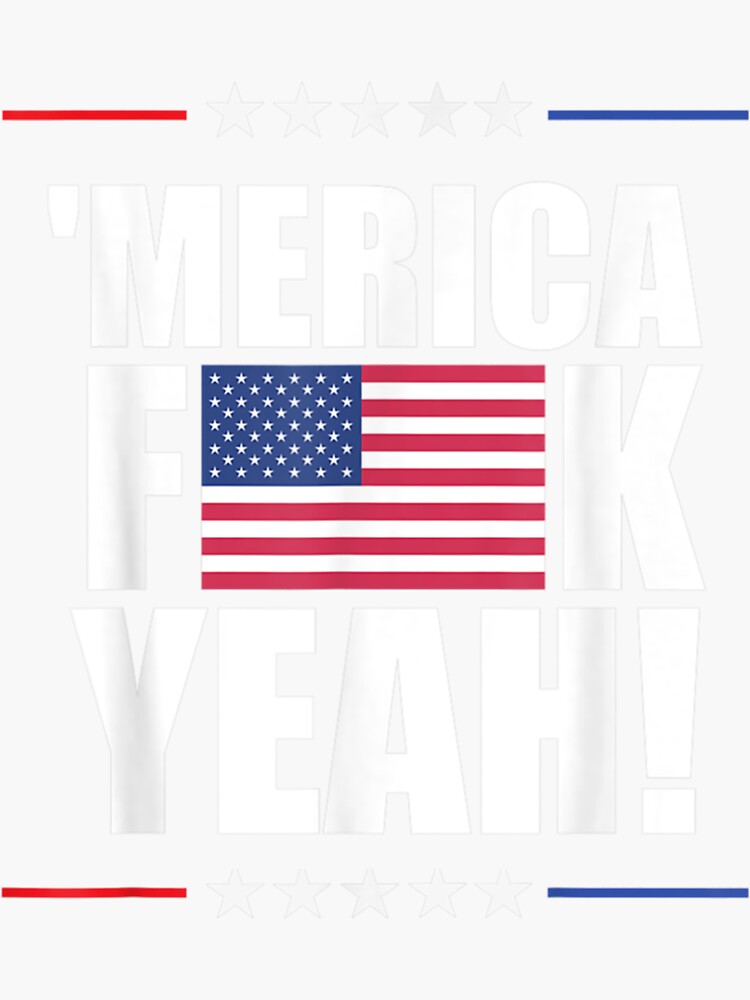 "America F Yeah " Sticker for Sale by HappyJanDesign | Redbubble