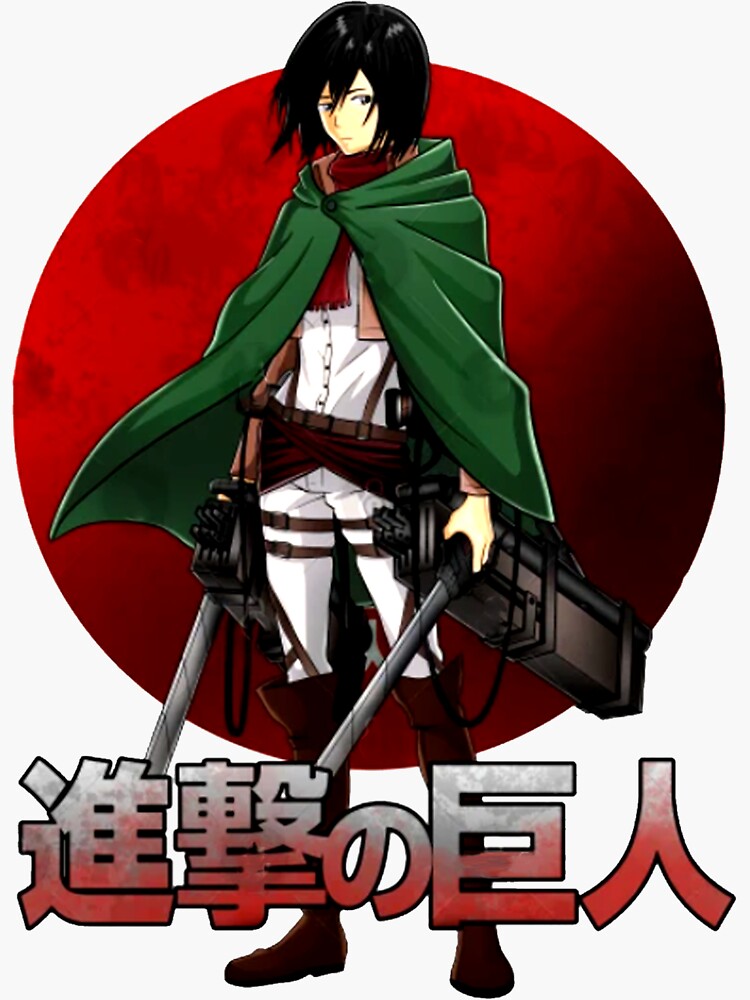 "Attack on titan mikasa" Sticker for Sale by CurtisLanier95 | Redbubble