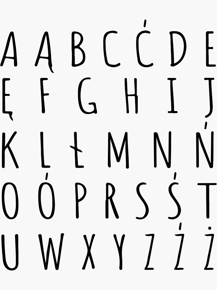"Funny Polish Alphabet Cool Letter Polish Alphabet" Sticker for Sale by ...