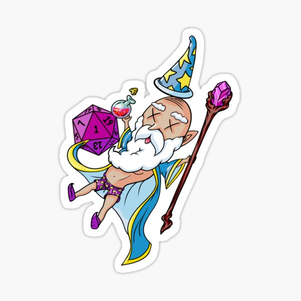 "Dead Wizard Natural 1 " Sticker for Sale by FableForgeShop | Redbubble