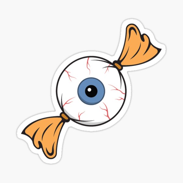 "Eye Candy Orange Sticker" Sticker for Sale by NicoKingai | Redbubble